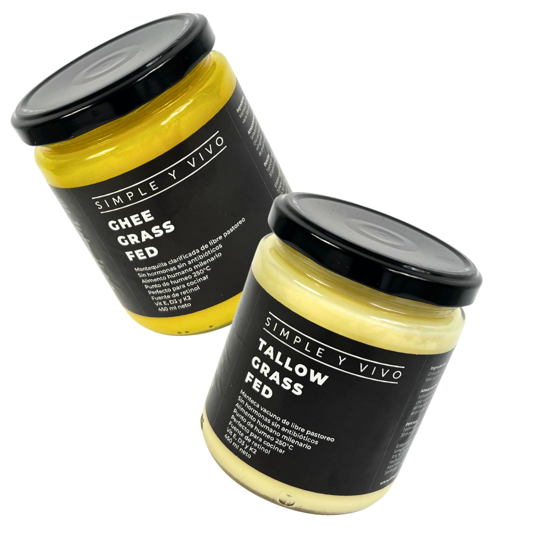 Pack Ghee + Beef Tallow 450ml – Simple y Vivo